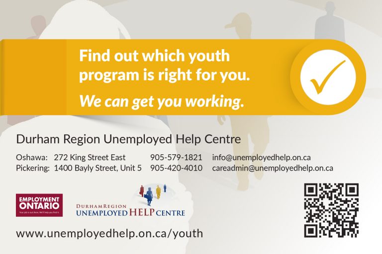 Durham Region Unemployed Help Centre – Youth Employment – 1COMMUNITY1